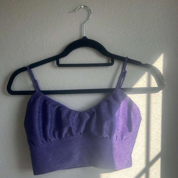 wild fable | Tops | Wild Fable Shimmer Purple Crop Tank | Poshmark
